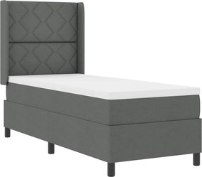 Postel s boxspringem s polštářem Tmavě šedá 200 x 80 cm textil 3341673