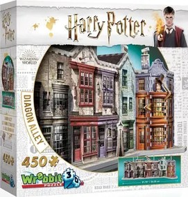 WREBBIT 3D puzzle Harry Potter: Příčná ulice / 450 dílků / od 14 let