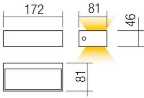 Redo 90372 - LED Venkovní nástěnné svítidlo LAMPRIS LED/9,5W/230V IP65 bílá