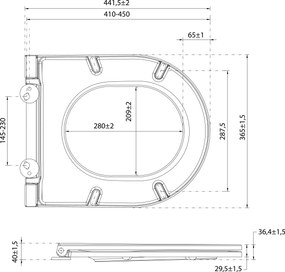 Sapho, INFINITY WC sedátko SLIM, Easy Take, Soft Close, bílá, 40KF0200I-S