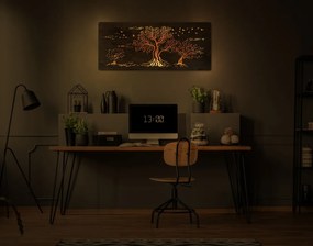 Li-Go "Tři olivy" světelný obraz 230V 90x40cm provedení povrchu: dub světlý