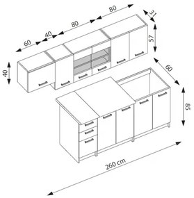 Halmar Kuchyňská linka Perla