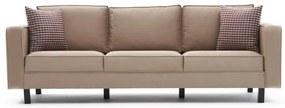 Hanah Home Sametová pohovka KALE krémová 222 cm 825BLC2726