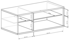 FONTI | TV stolek F-7 + kovové nohy 12 cm | 117,5 cm | dub karamel