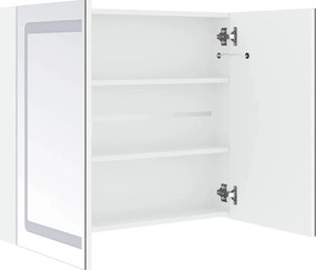 LED koupelnová skříňka se zrcadlem 80 x 12,2 x 68 cm 285123