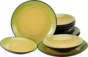 XXXLutz JÍDELNÍ SOUPRAVA Hot Green 12dílné Creatable - Online Only nádobí - 007768067101