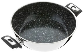 KOLIMAX - české nerezové nádobí Pánev s úchyty, se skleněnou poklicí KOLIMAX CERAMMAX PRO COMFORT - granit černá, vysoká, 26 cm