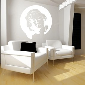 Živá Zeď Samolepka na zeď Portrét Marilyn Monroe Barva: černá