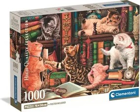 CLEMENTONI Puzzle Zvědavé vousy / 1000 dílků / od 14 let