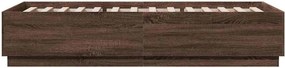 Rám postele hnědý dub 100 x 200 cm kompozitní dřevo 3209722