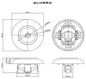Elhard Telefonní zásuvka Retro Klasik RJ11, bílá KL2023W