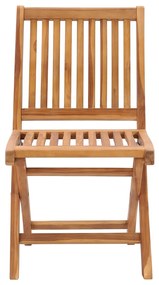 Zahradní židle 2 ks modré podušky masivní teakové dřevo,  3062437