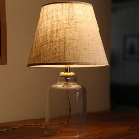 Stolní lampa Glastor 30 cm béžová