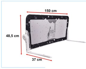 Creative Corner Bezpečnostní zábrana k posteli 150 cm černá
