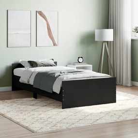 vidaXL Rám postele 90 x 190 cm kompozitní dřevo [835939] Barva: Černá