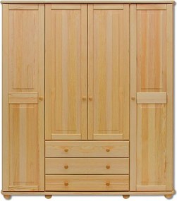 Skříň SK 129 z masivní borovice š. 165 cm (na výběr více variant)