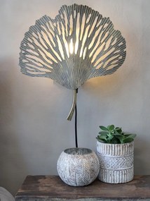 Mosazná antik nástěnná lampa list Ginco - 34*10*34 cm/ E27 / 40W