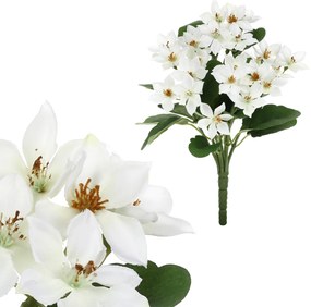 Plamenka, květina umělá, barva bílá - KT7913 WT