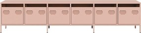 TV skříňka růžová 202 x 39 x 43,5 cm ocel válcovaná za studena 3307150