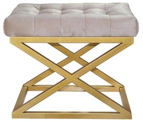 Atelier del Sofa Taburet Capraz - Gold, Cream, Zlatá, Krémová