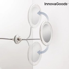 LED zvětšující zrcátko s nastavitelnou rukojetí a přísavkou Mizoom - InnovaGoods