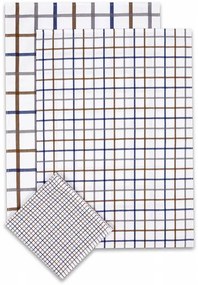 SVITAP sleep well Utěrka Extra savá 50x70 Káro mix modrá 3 ks