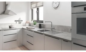 GROHE 31573SD1 -Sada kuchyň. dřezu K500 s odkapávačem a baterie A 86×50 cm nerez