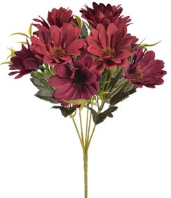 Umělá kytice chryzantémy - vínová