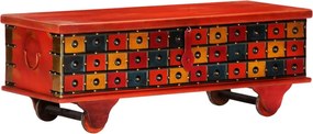 Úložný box červený 110 x 40 x 40 cm masivní akáciové dřevo 247669