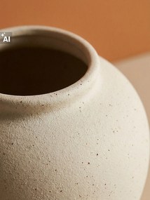 Sinsay - Keramická váza s tečkovaným vzorem - bílá