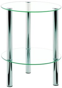 Mørtens furniture Konferenční stolek Jaylen, 47 cm, čirá / chrom