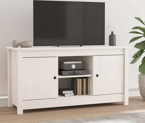 vidaXL TV skříňka 103 x 36,5 x 52 cm masivní borové dřevo [814585] Barva: Bílá