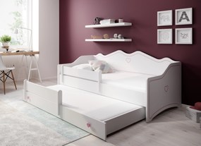 ADRK Furniture Dvojitá postel s matracemi EMKA II Pink 160x80