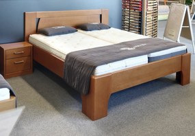 Manželská postel z masivu buku OLYMPIA 1, 180x200 - VÝPRODEJ Z EXPOZICE