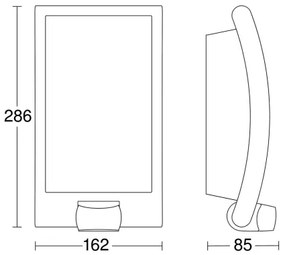 Venkovní nástěnné svítidlo Steinel L 22 nerez 009816 1xE27/60W s pohybovým čidlem