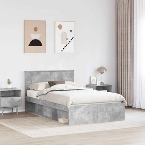 Rám postele s čelo Beton 120 x 190 cm Kompozitní dřevo 3407898