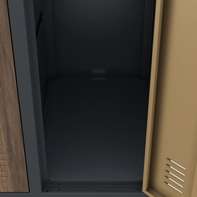 Šatní skříň 10-dveřová, antracit/ořech, 1360x1720x450 mm: BARTEK Eco Design