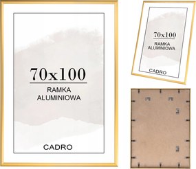 Rámeček 70x100 fotorámečky B1 zlatý hliníkový
