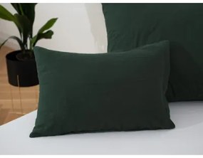 MKLuzkoviny.cz Mušelínový povlak na polštář 40 × 60 cm – Alexia tmavě zelené