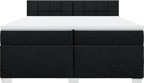 Box spring postel s matrací černá 200x200 cm textil 3285997