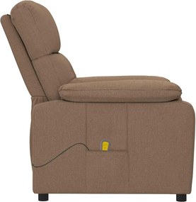 Masážní křeslo hnědé textil 289676
