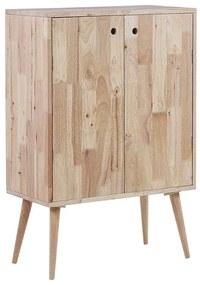 Skříňka ze světlého kaučukového dřeva CHANDLER Beliani