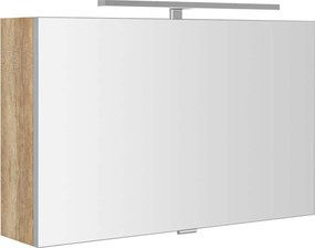 Sapho Cloe - Zrcadlová skříňka s LED osvětlením 80x50x18 cm, dub alabama CE080-0022