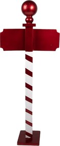 Vánoční dekorace cedule na noze North Pole - 46*18*110 cm