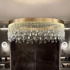 Toolight Toolight, LED stropní osvětlení 60cm, 24W, 4000K, APP1731-1CP, zlatá, OSW-04342