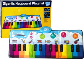 LEAN Toys Vzdělávací taneční podložka duhové piano s nástroji 10 melodií