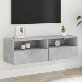 vidaXL Nástěnná TV skříňka betonově šedá 100x30x30 cm kompozitní dřevo