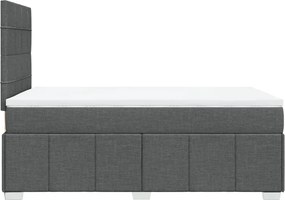 Box spring postel s matrací tmavě šedá 120x190 cm textil 3291608