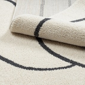 Dywany Łuszczów, Kusový koberec Fusion 8297 cream/dark grey, 80x150, bílá, kancelář