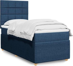 Box spring postel s matrací modrá 80x200 cm textil 3291889